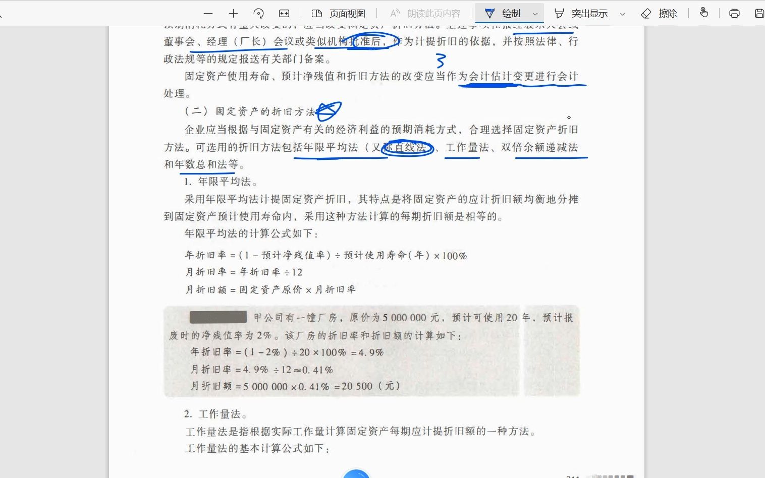 2023初级会计实务-折旧怎么算P211