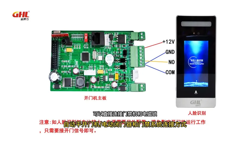 自动平开门机电动闭门器和门禁系统连接接线方法案例演示
