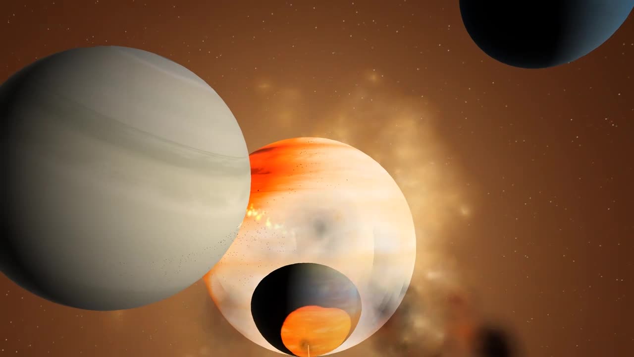 如果很多大型的气体巨型行星撞击了木星,那会如何?