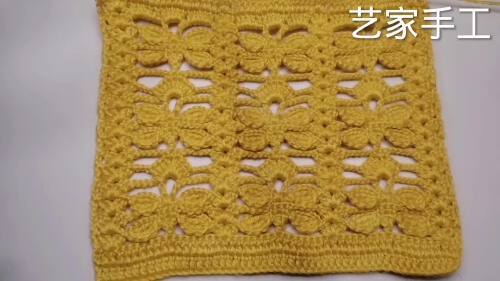 钩针编织蝴蝶花围巾钩衣服包包都用简单易学