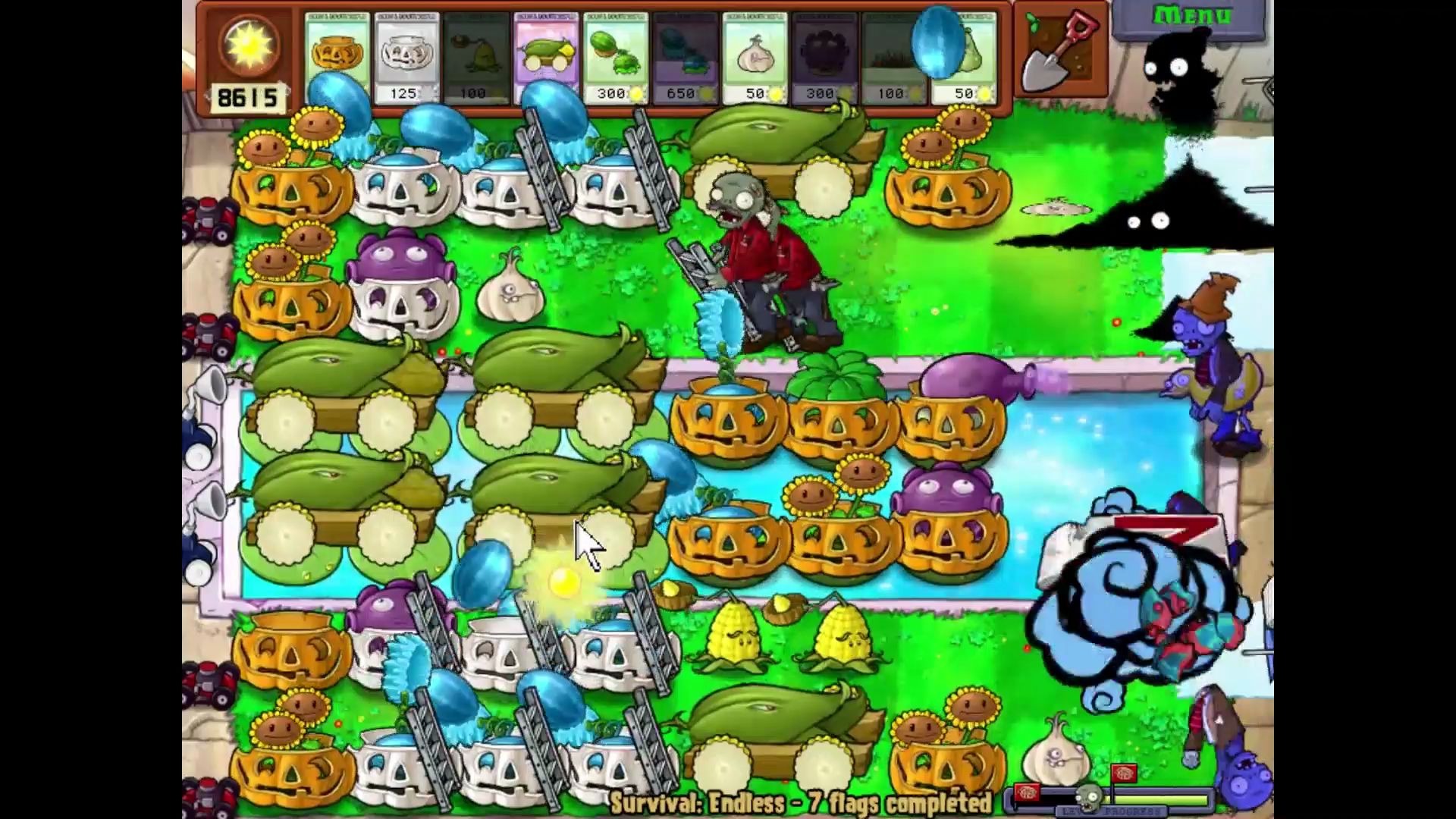 【泳池无尽第一期】pvz经典八炮节奏演示教学(附正常开局)