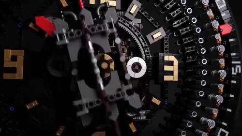 极具创意的乐高moc机械钟表