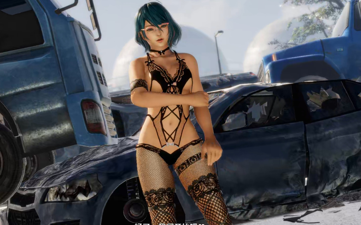 《死或生6》环姐性感黑色蕾丝泳装MOD
