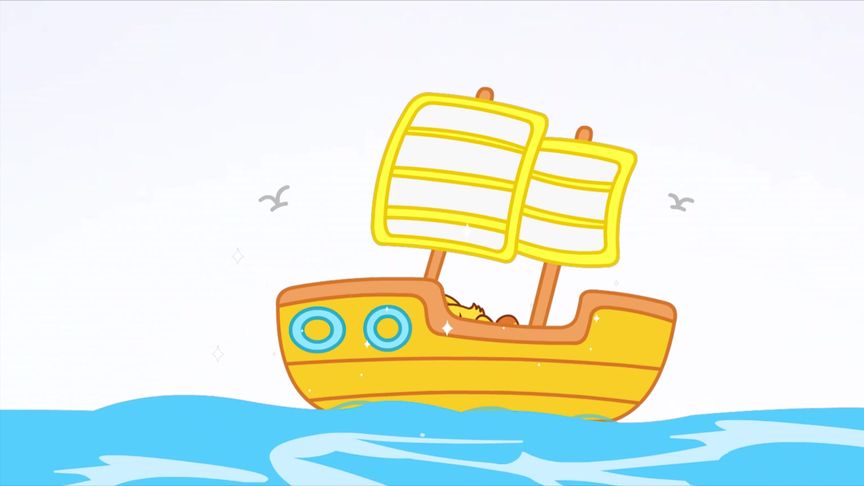 猫小帅画画之帆船简笔画:扬帆起航!跟着猫小帅一起学习画画吧!