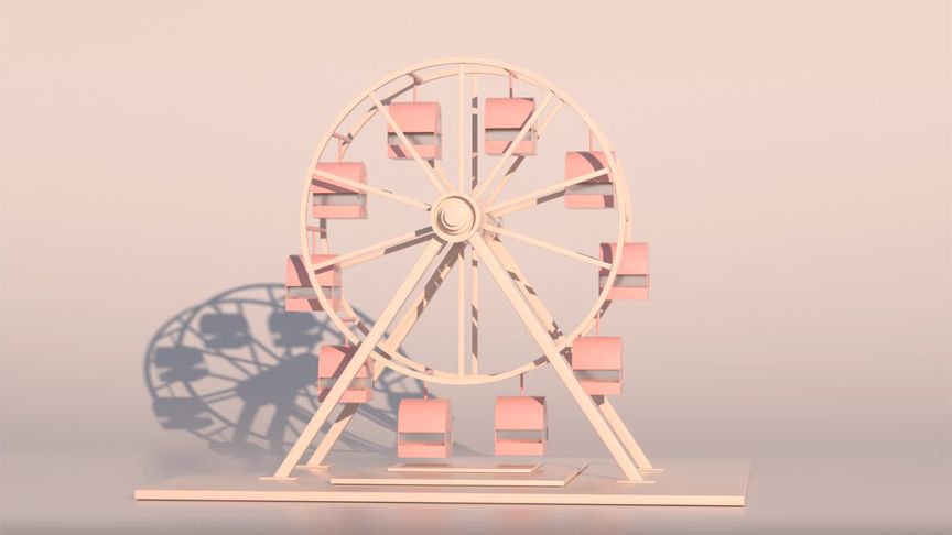 【狗尾巴课堂】C4D建模与渲染第13节之摩天轮建模与灯光渲染(1)