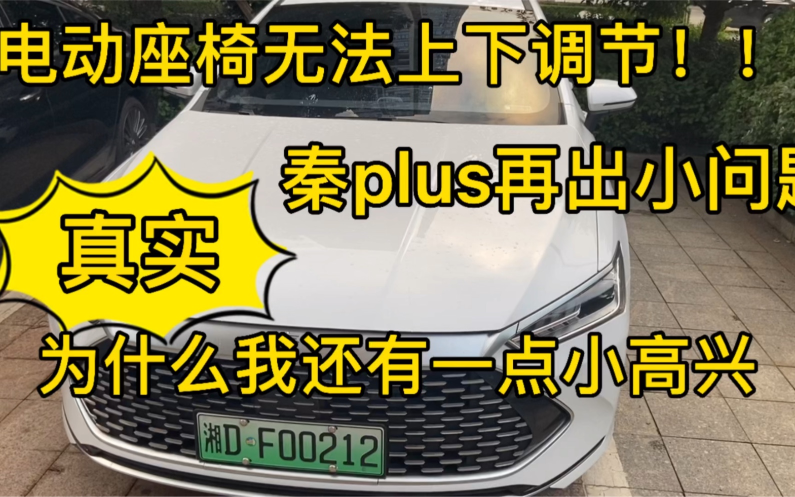 电动座椅无法上下调节!比亚迪秦plus再遇问题!为什么车主反而比较开心!