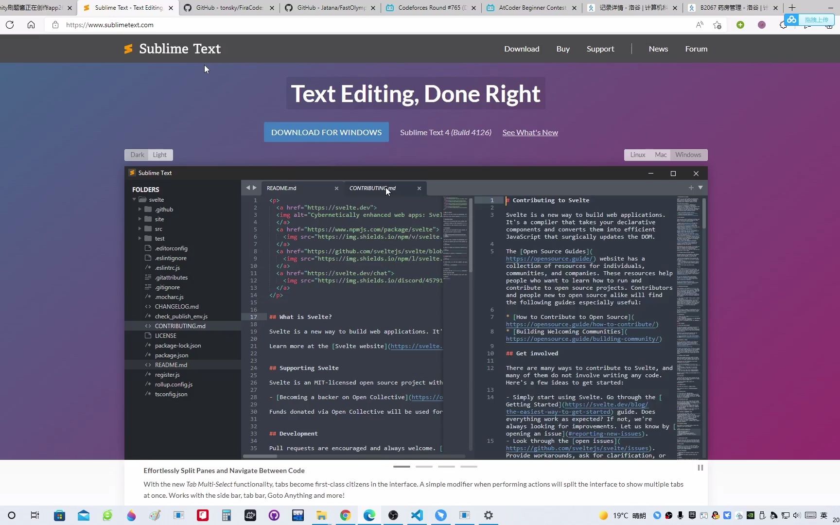 sublime text 4 刷题一键配置FastOlympicCoding FiraCode gcc-11.2.0(...