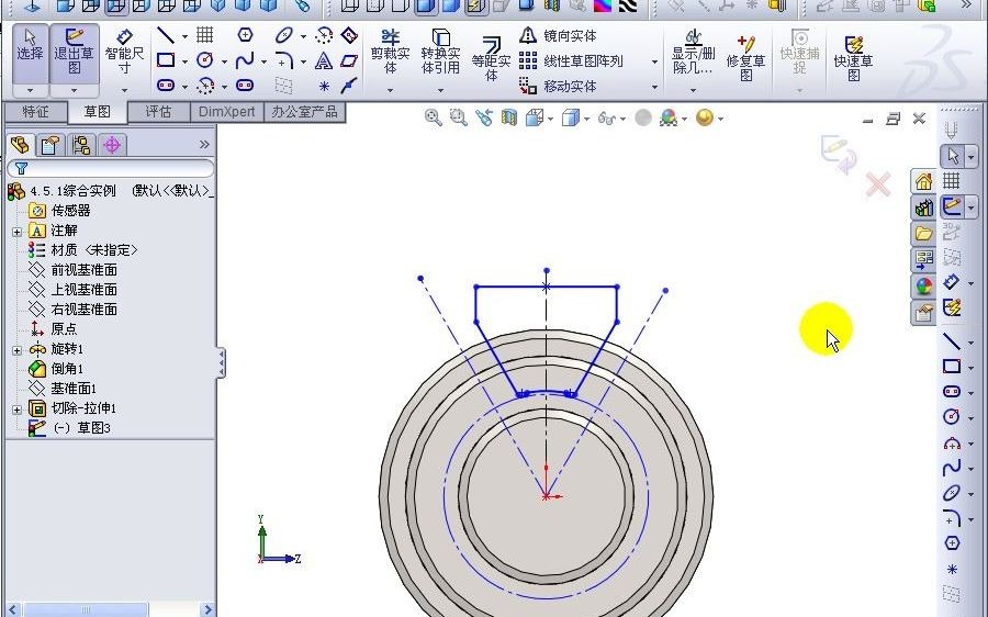 solid works操作实例 花键槽绘制