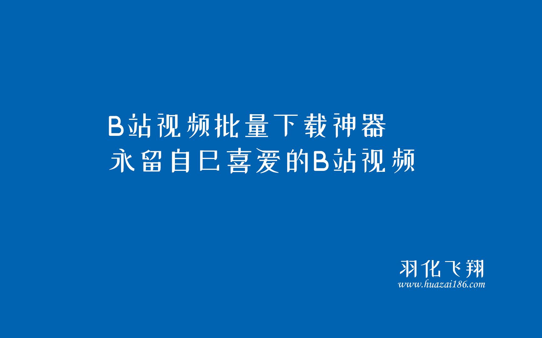 B站视频批量下载神器永留自己喜爱的B站视频