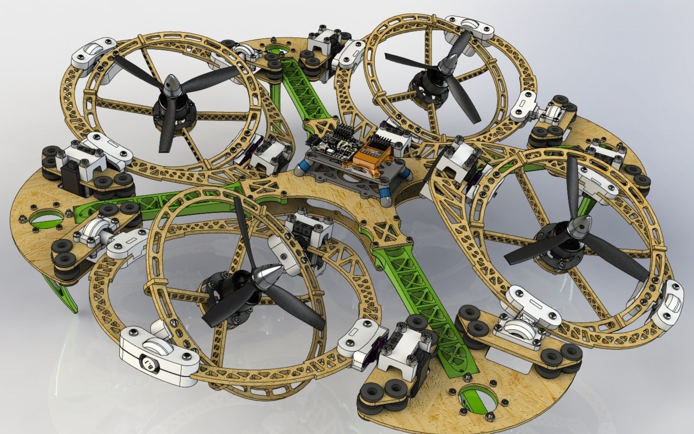 轴可动的四旋翼飞行器