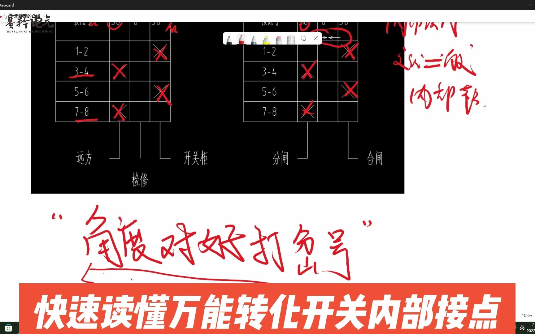 188快速读懂万能转化开关内部接点