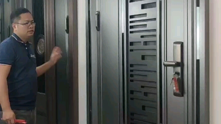 现代简约轻奢风格韩式不锈钢入户门通风大门平开门中门防蚊纱网可...