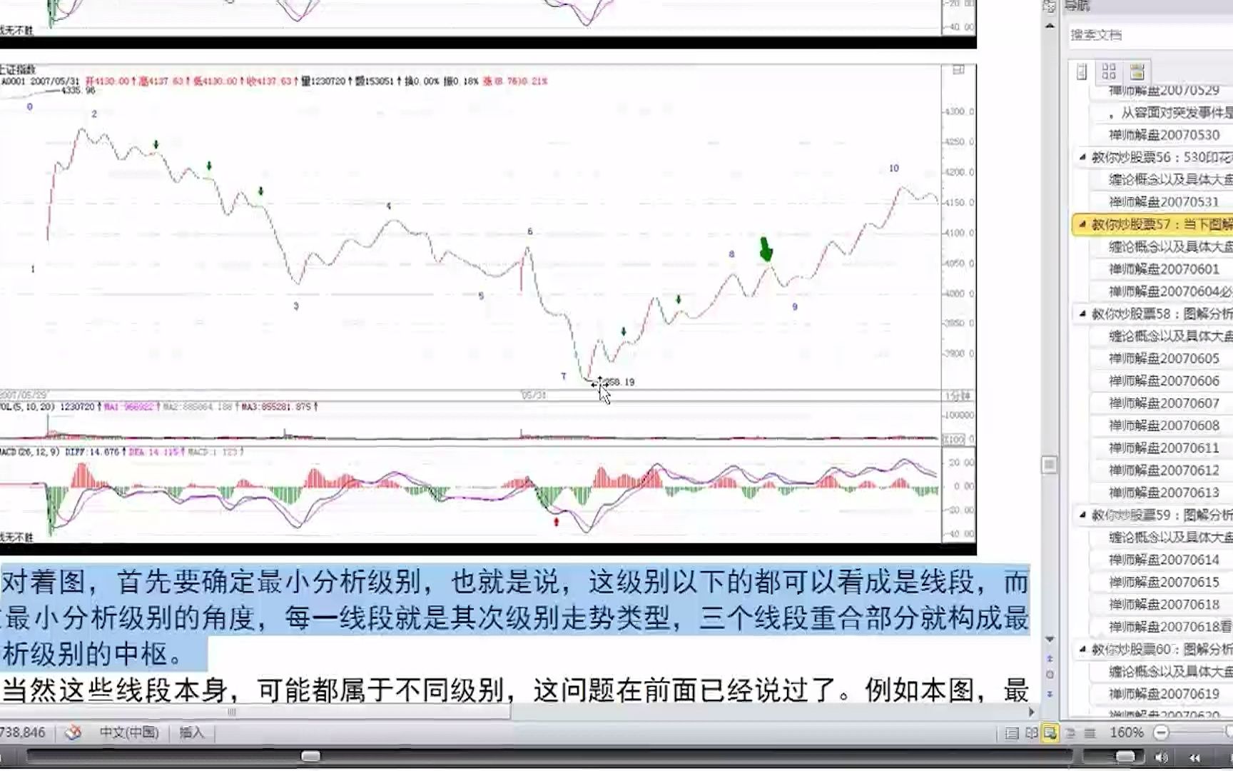 逐句读缠-教你炒股票57:当下图解分析再示范