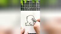 简笔画:超简单小鸭子简笔画,快来试一试吧