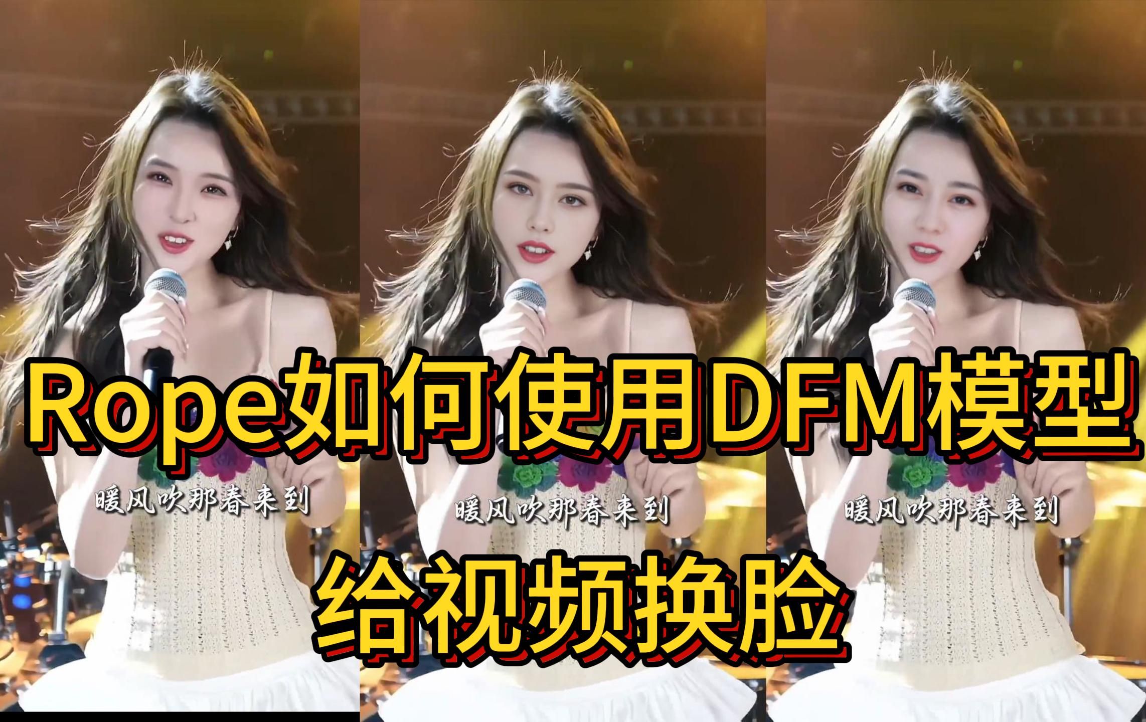 rope换脸软件如何使用deepfacelive的DFM模型给视频换脸