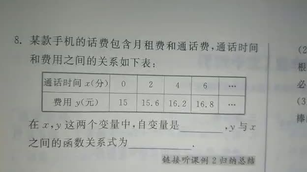 人教版初中数学八年级(下册)19.1函数解析式的求解方法2