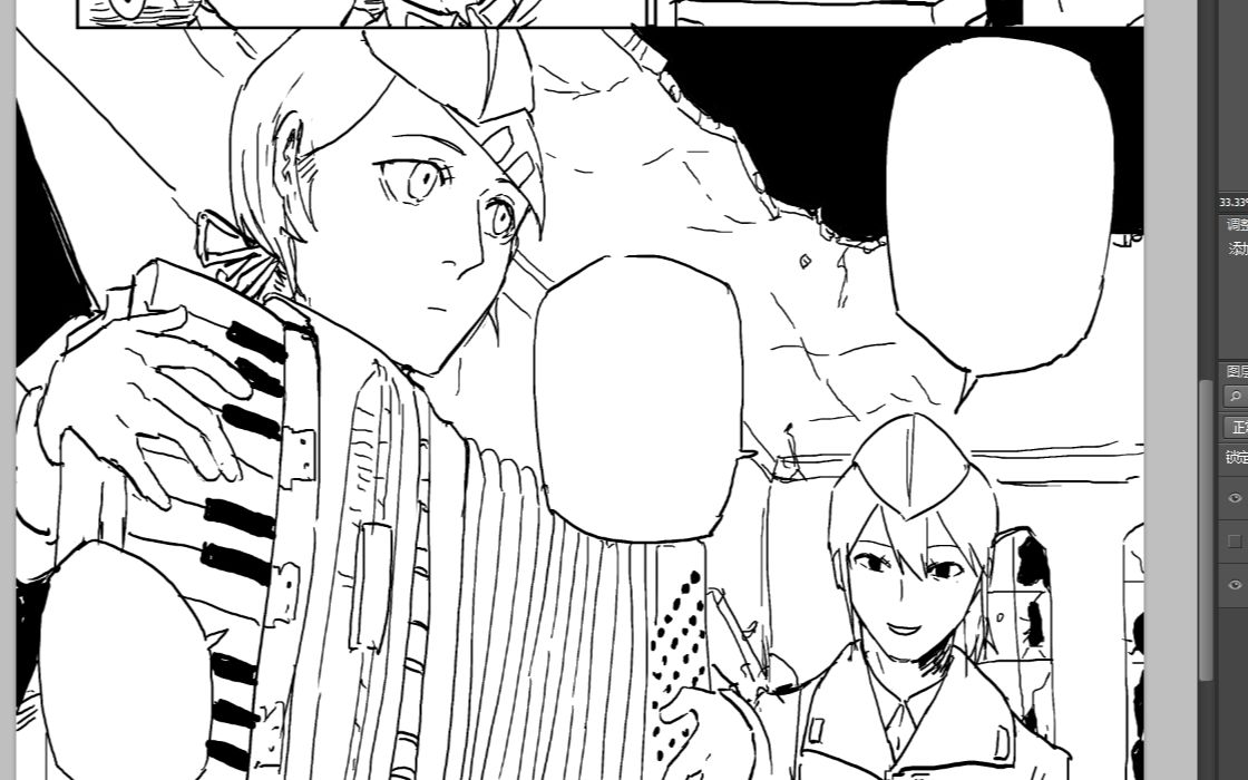 用PS画漫画时的随便录屏(无声N倍速)