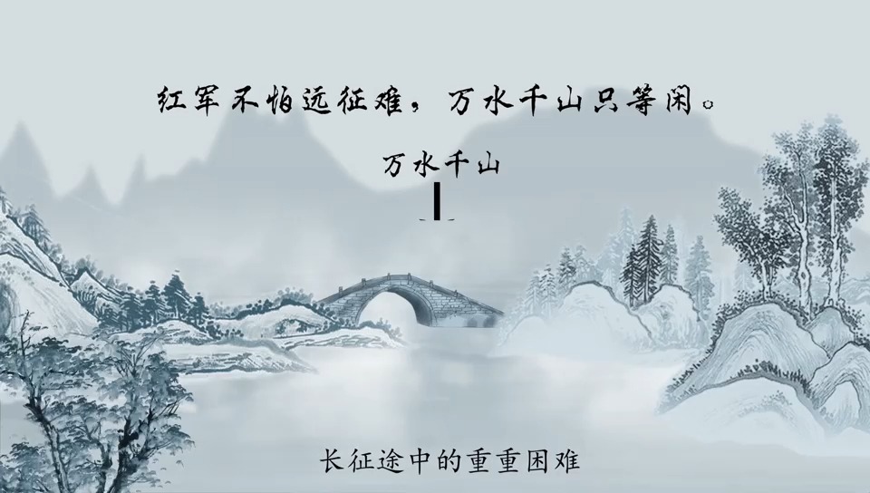 《七律·长征微课动画》