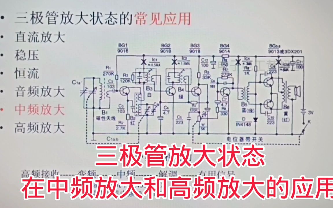 410-三极管放大状态在中频放大和高频放大电路中的应用