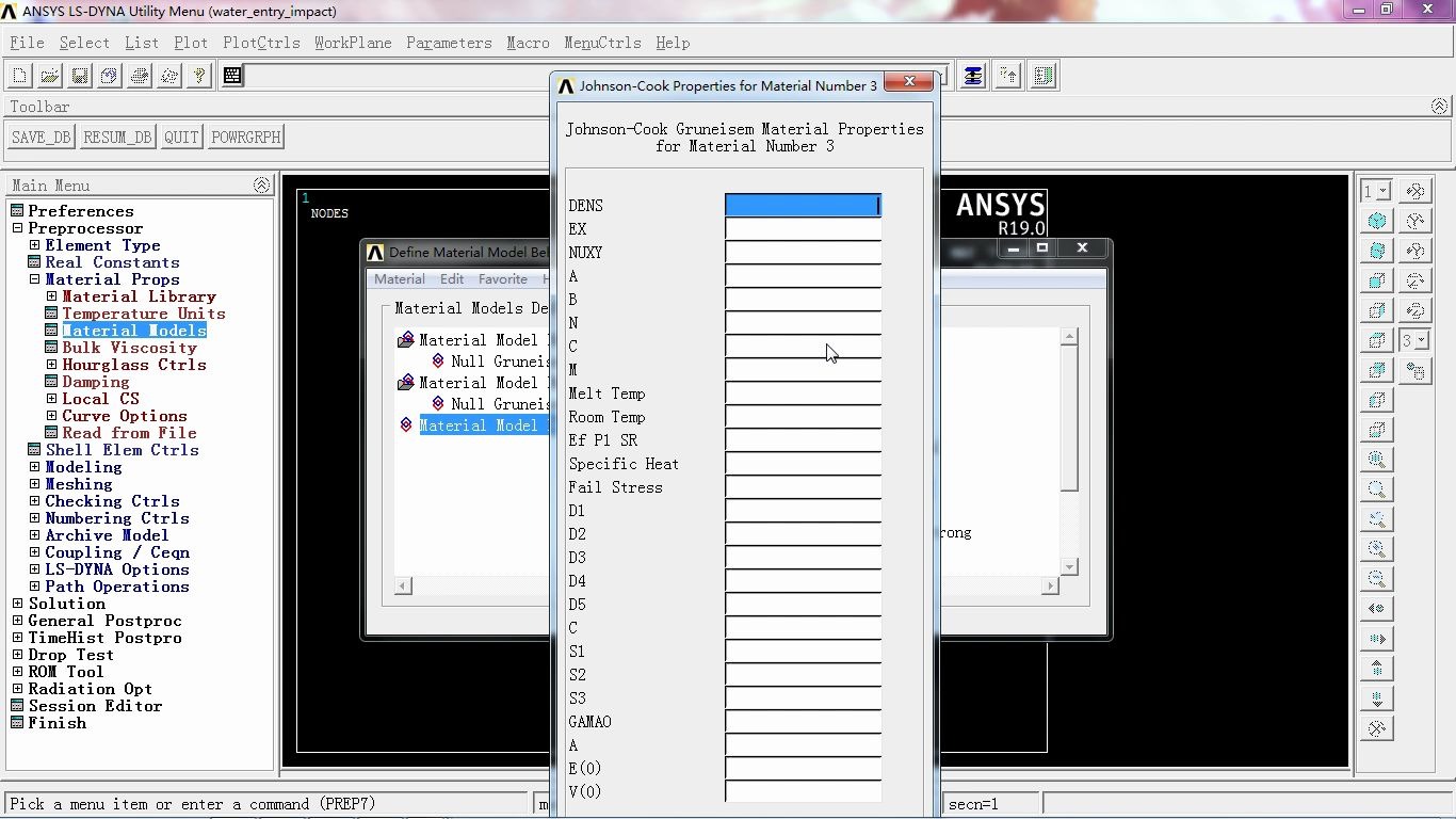 [ANSYS/LS-DYNA] 入水冲击动力学(water entry dynamics)