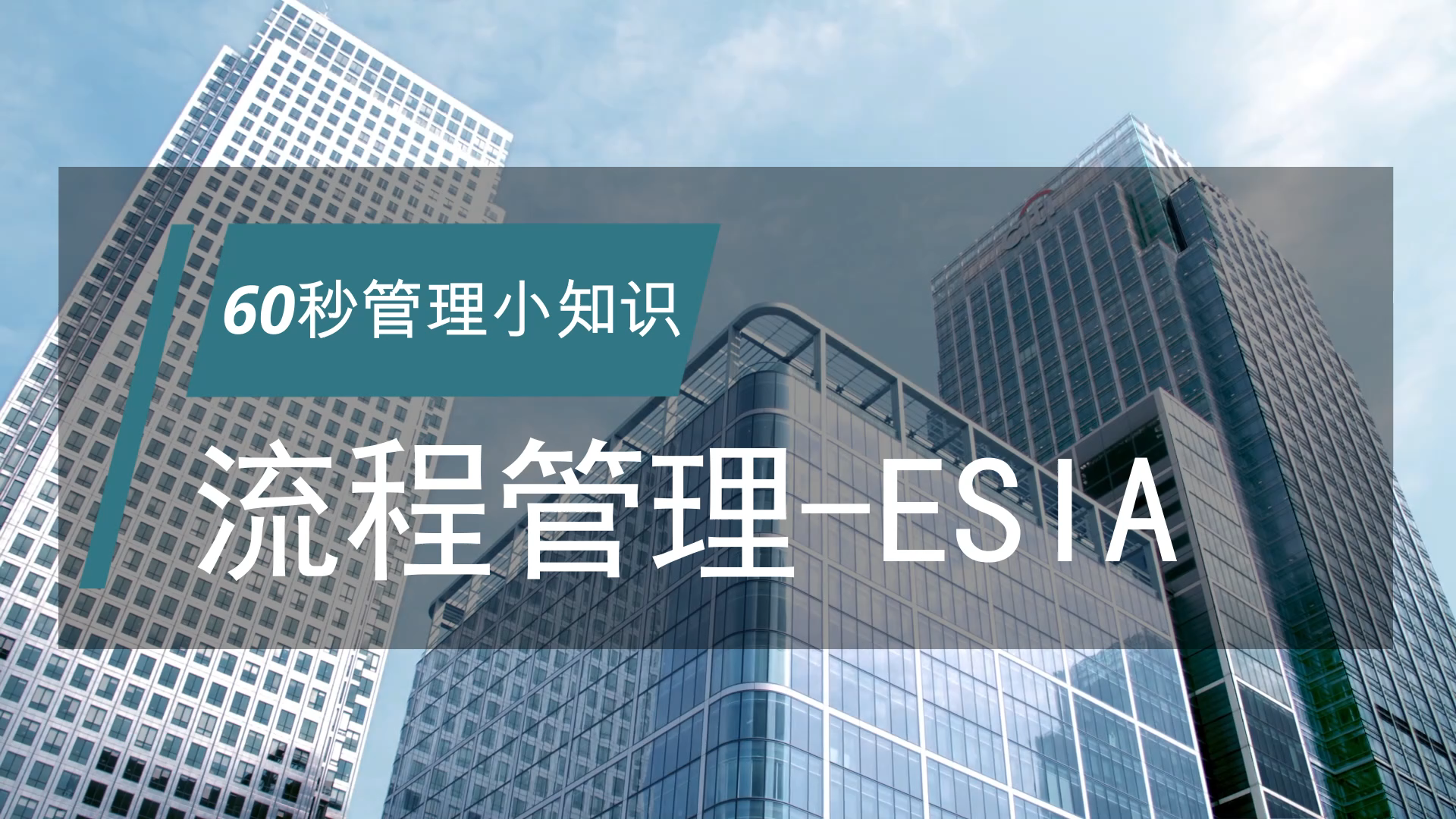 正略咨询:管理小知识-ESIA流程管理法