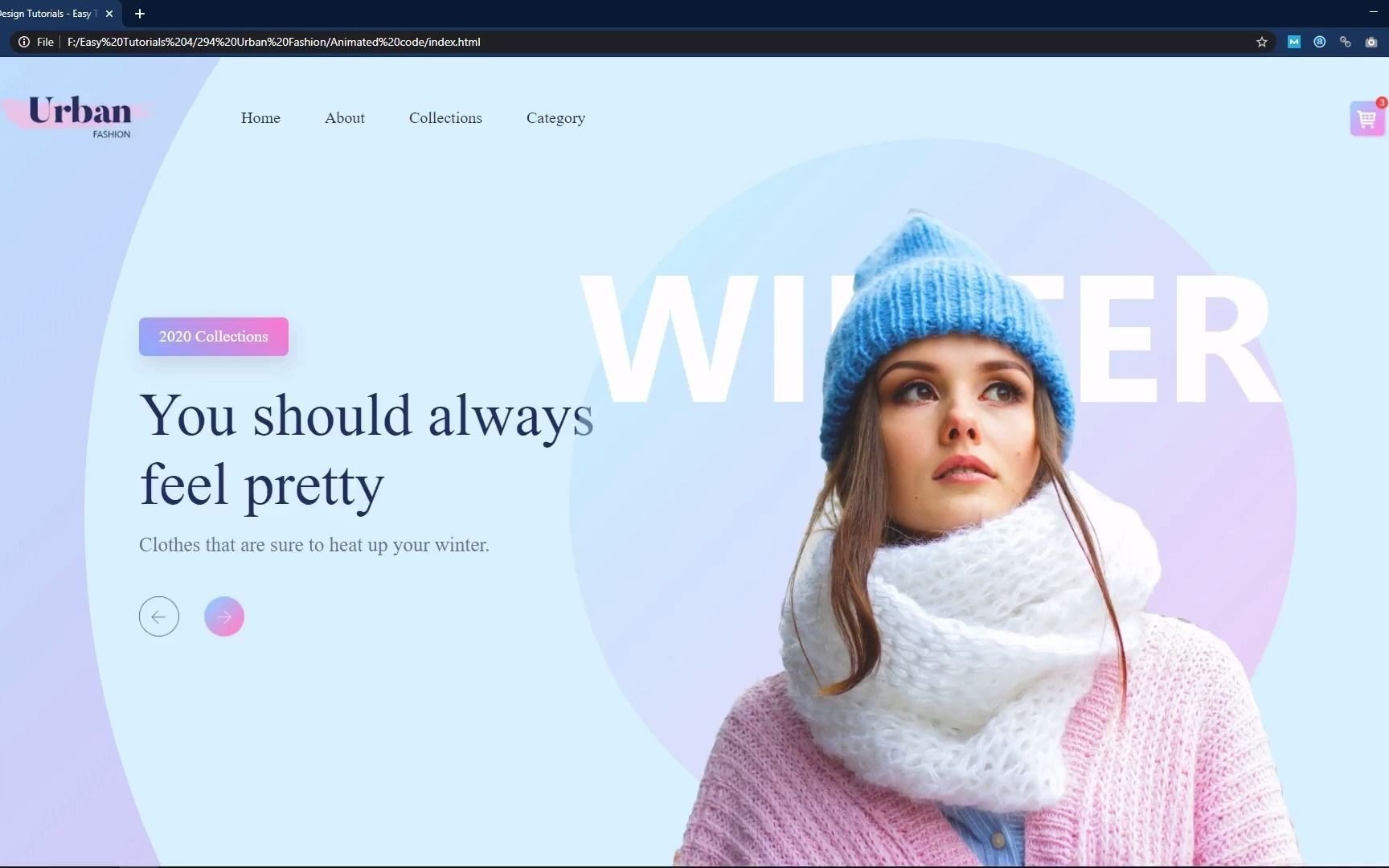 【前端教程】只需五分钟用HTML&CSS制作一个时尚网站