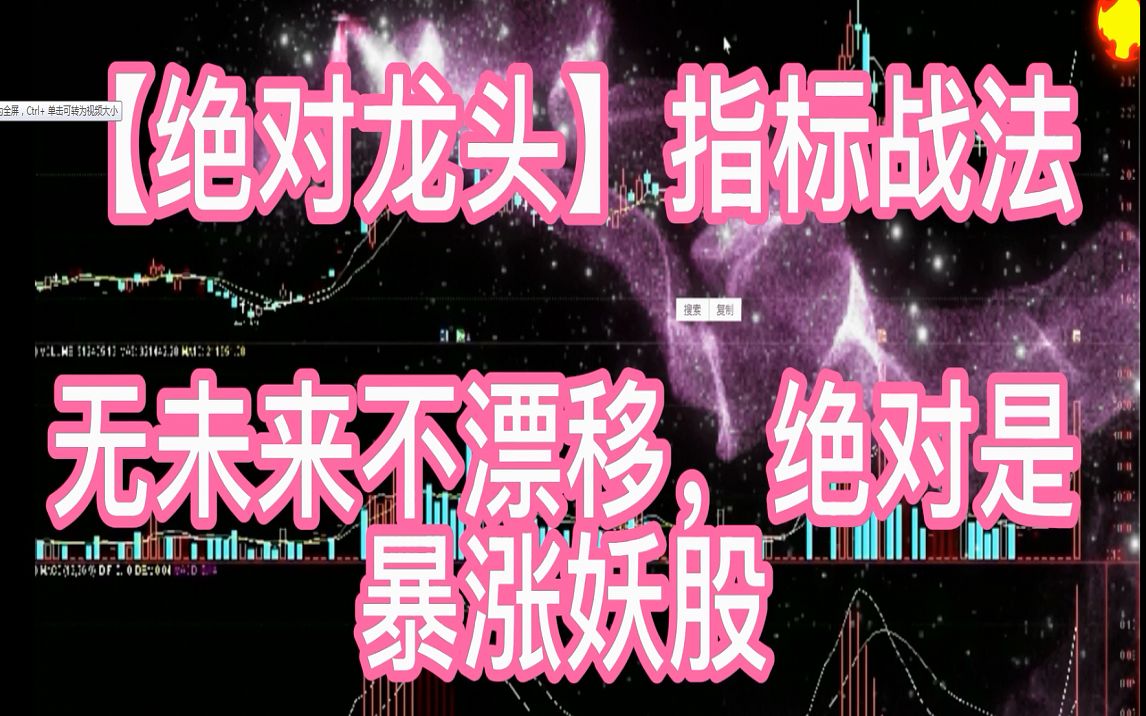 【绝对龙头】指标战法,无未来不漂移,绝对是暴涨妖股,靠谱