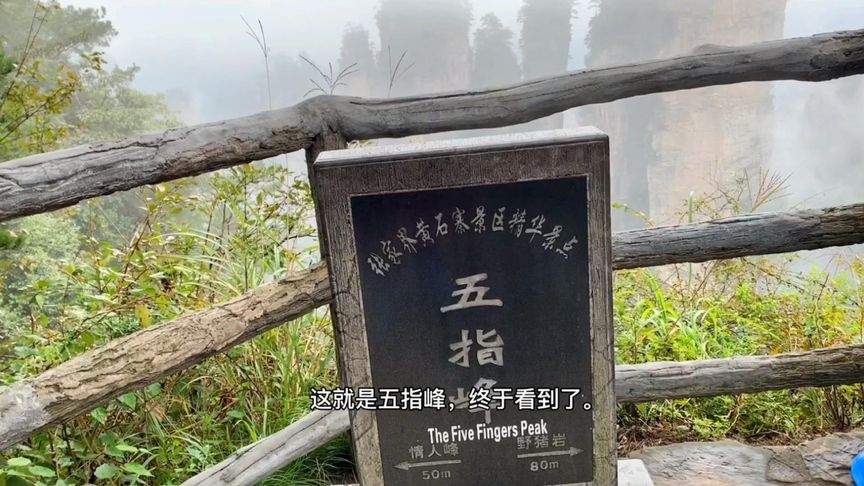 张家界世界地质公园之黄石寨五指峰