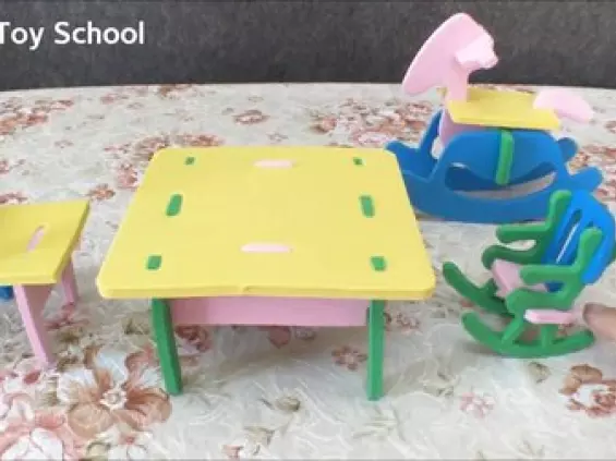 【魔力玩具学校】DIY手工制作儿童3D家具模型