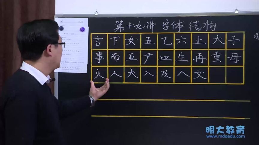 硬笔书法19课丨字体结构(1)