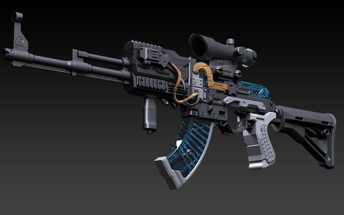 3Dmax枪械建模:AK模型制作教程