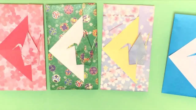 创意折纸教程,教你折叠一个千纸鹤贺卡信封