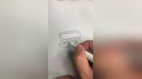 画一个装着铅笔的文具盒