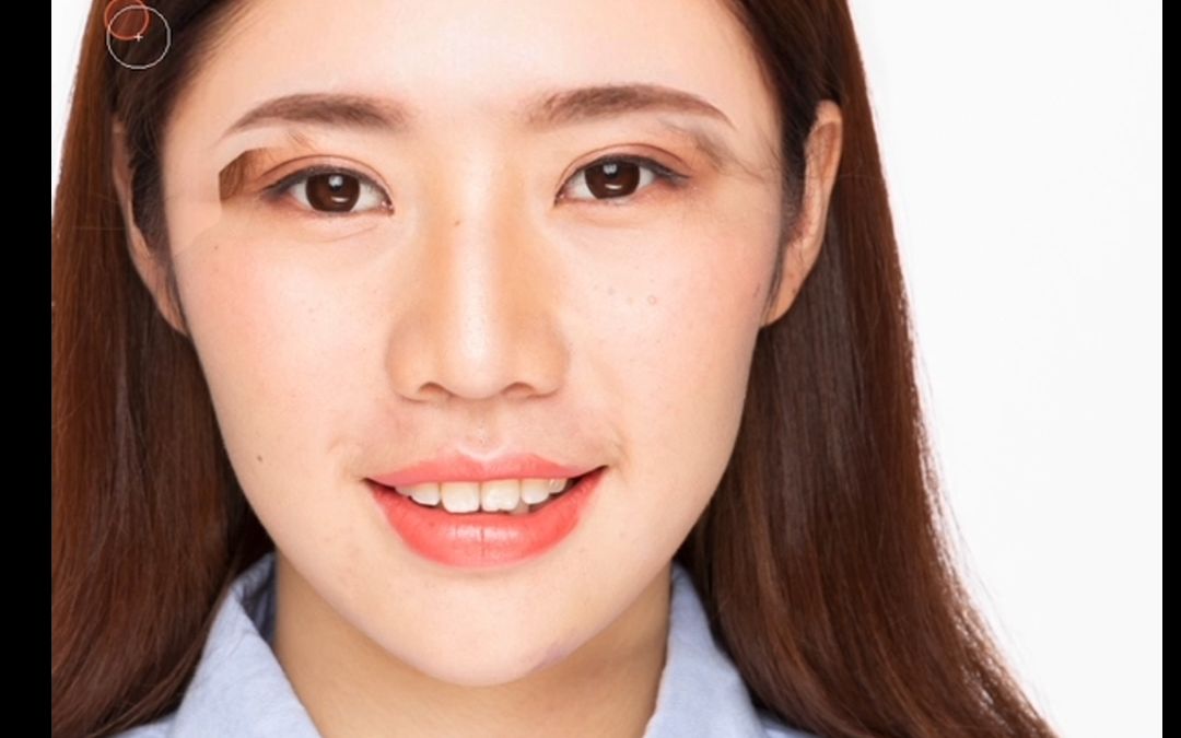 如何修掉证件照刘海