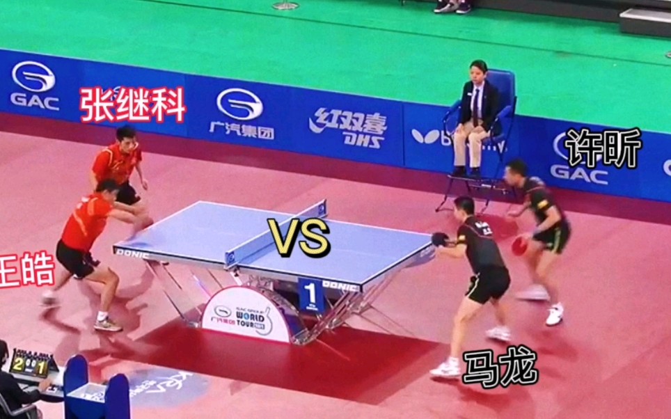 【马龙许昕vs张继科王皓】2012年韩国公开赛男双,考古摄影机视角