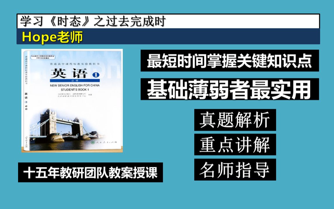 高考|补习|英语:学习《时态》之过去完成时