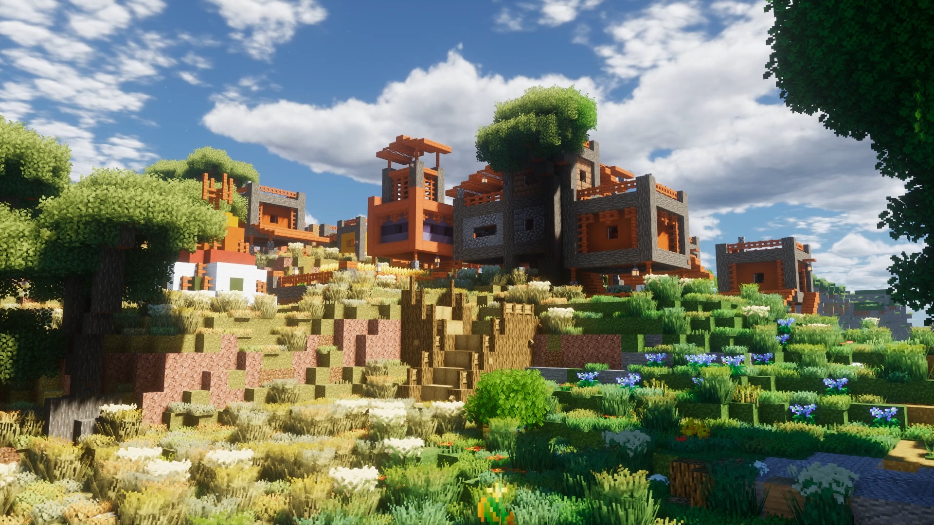 我的世界❤宁静的村庄❤动态壁纸Minecraft_我的世界
