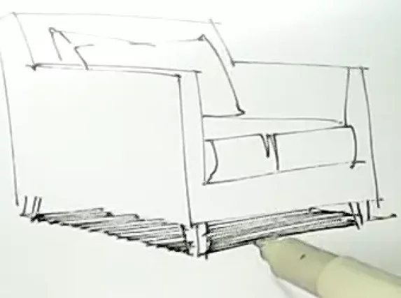 05 室内设计手绘表现技法 线描单体的练习(二)