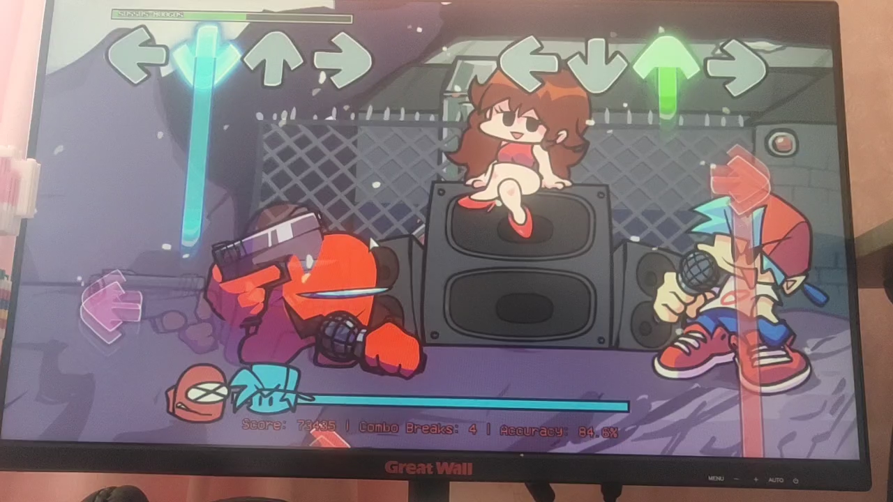 今天用电脑玩fnf