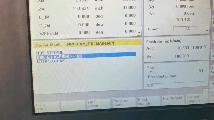 西门子840D曲线表插补功能测试
