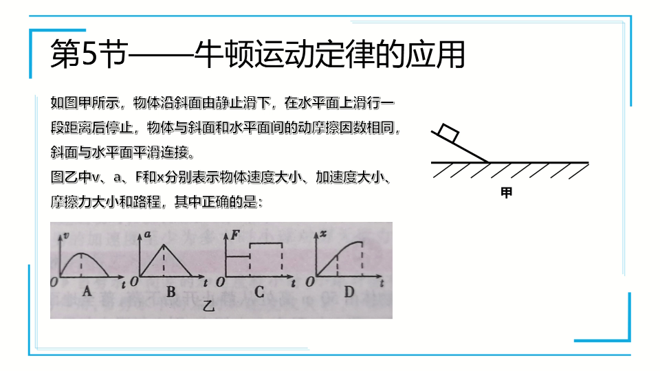 牛顿运动定律的应用