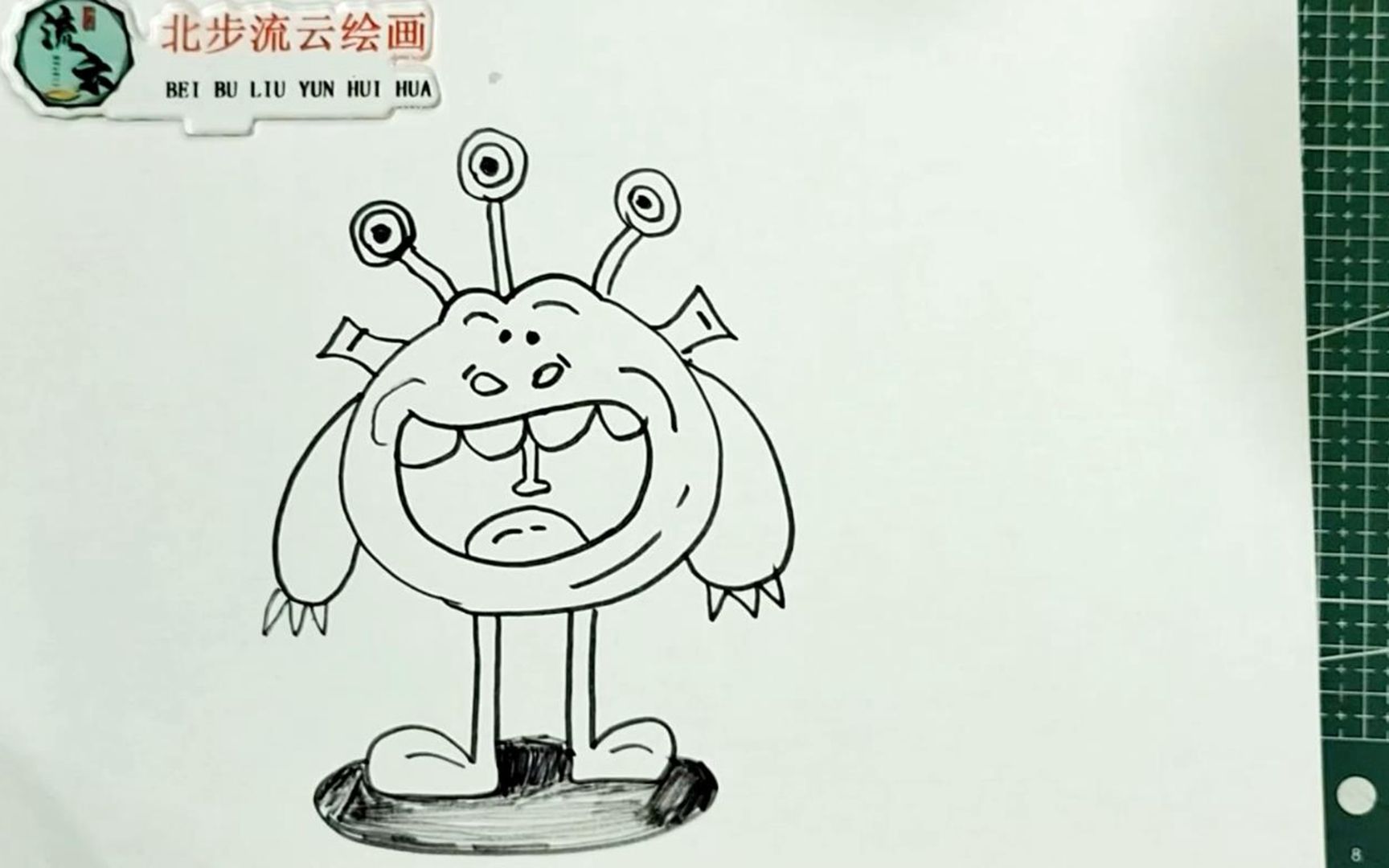 怪兽简笔画,适合孩子画的儿童画