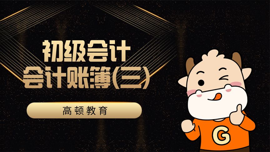 初级会计:会计账簿(三)