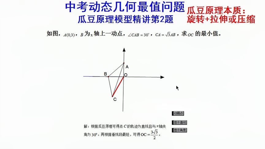 瓜豆原理模型精讲第2题