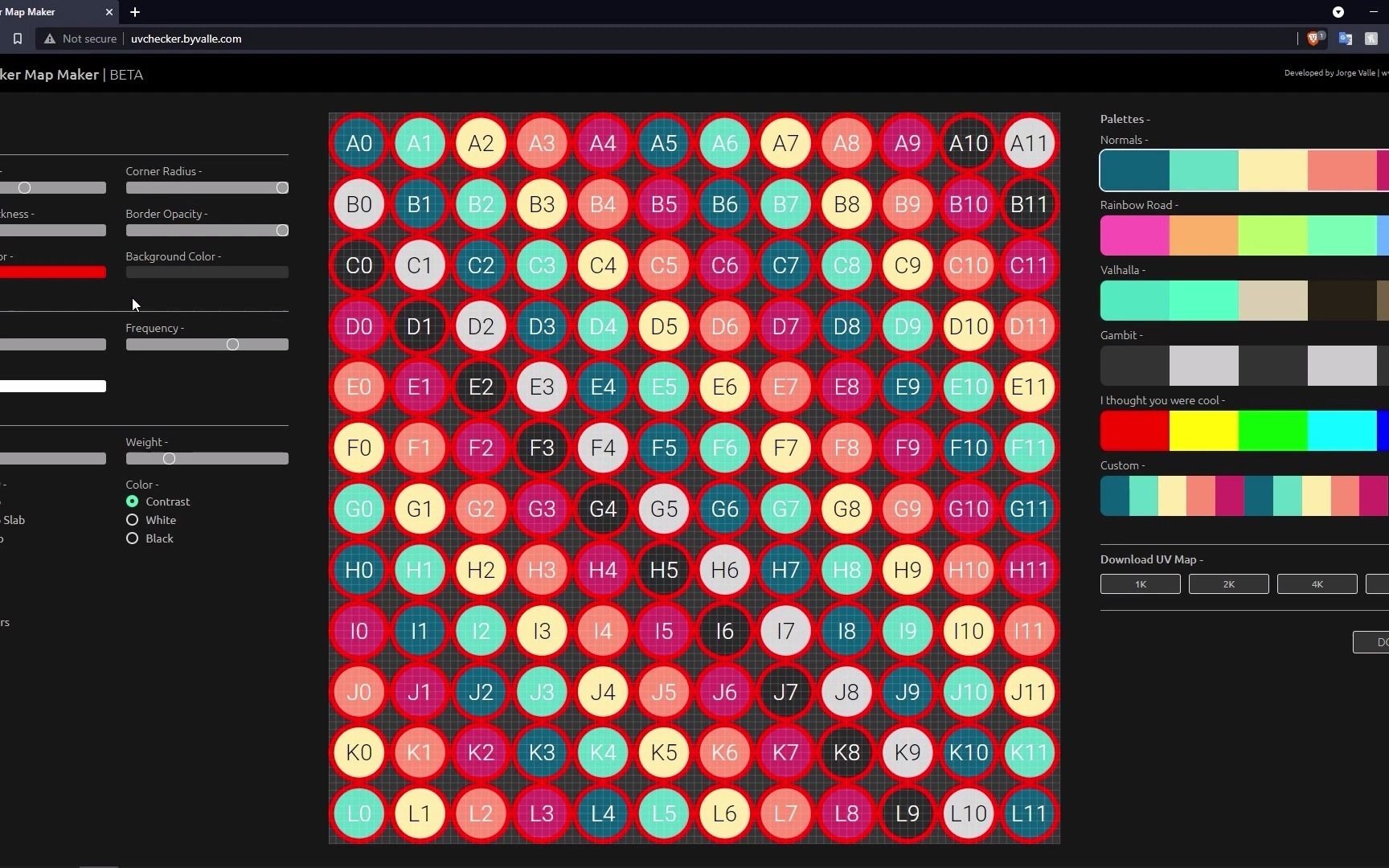 3D模型UV棋盘格贴图生成器UV Checker Map Maker