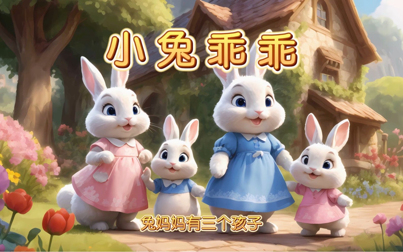 儿童经典故事《小兔乖乖》教孩子不要随便给陌生人开门