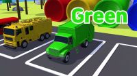 卡通车动画,工程车动画片大全,宝贝认识英语颜色