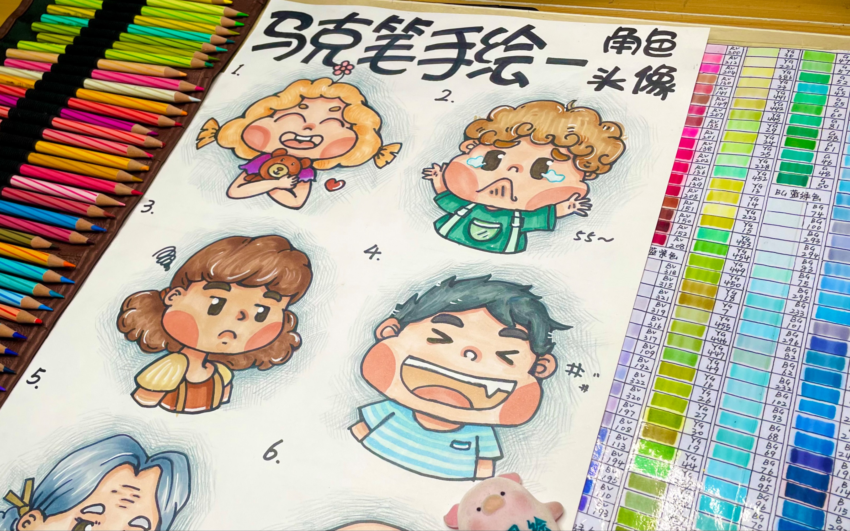 凡是绘原创 信息交互设计考研手绘快题 角色头像绘制示范《角色头像...