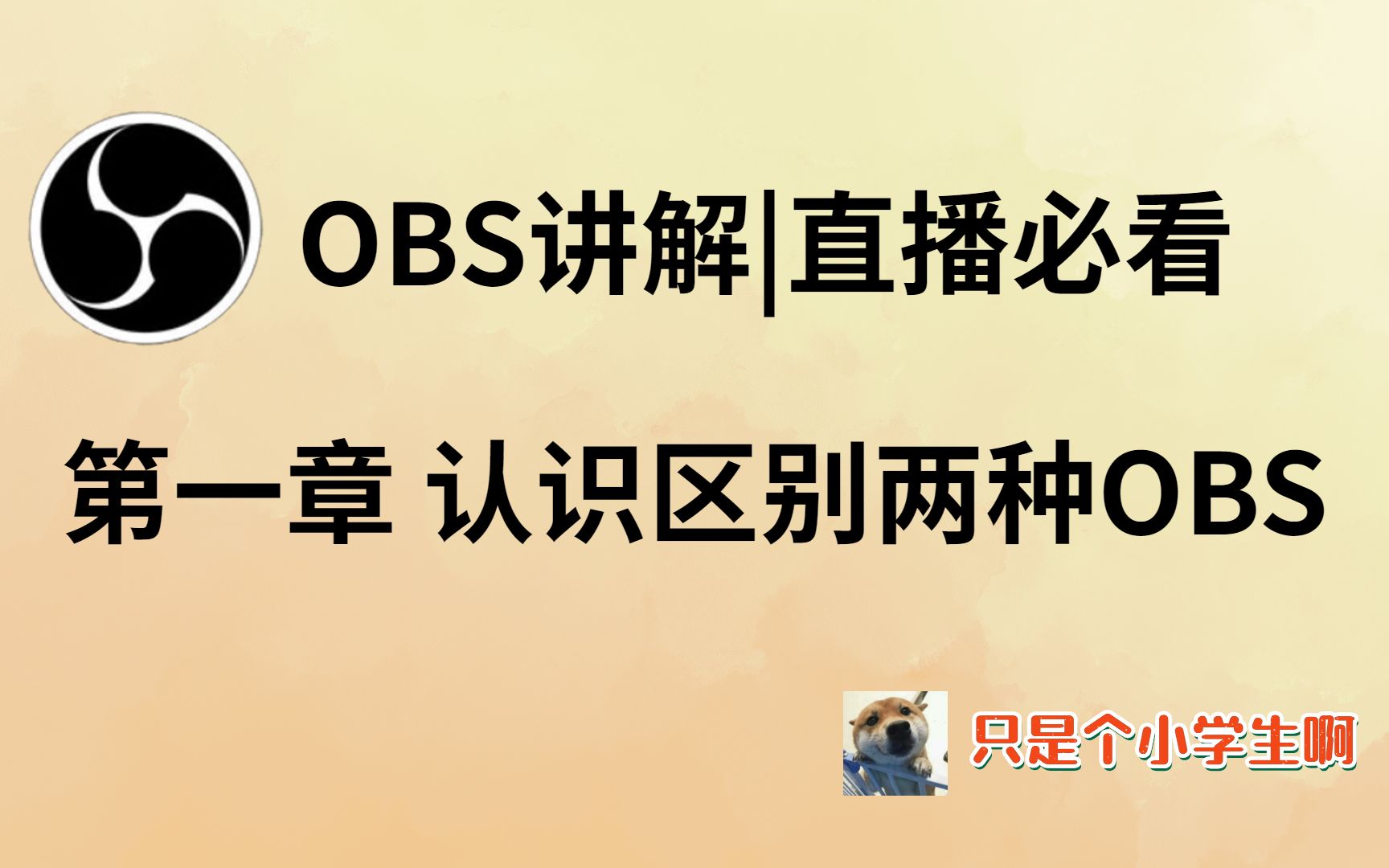 【OBS知识|直播必看】第一章 认识区分常见的两种OBS
