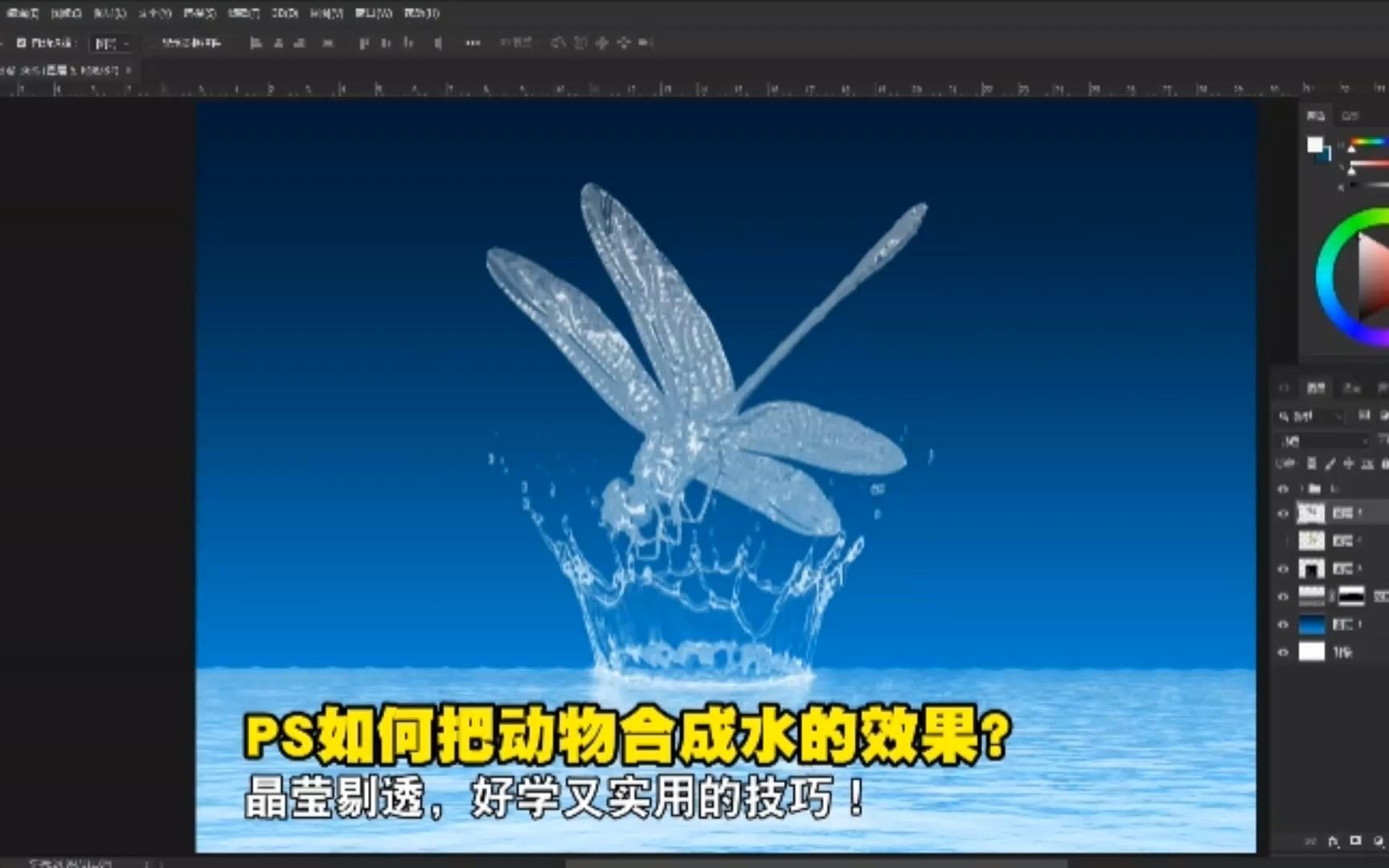 PS如何把动物合成水的效果?晶莹剔透,好学又实用的技巧!